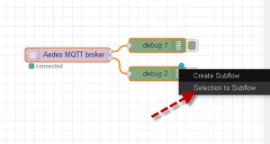 Using Subflows and Groups in Node-Red